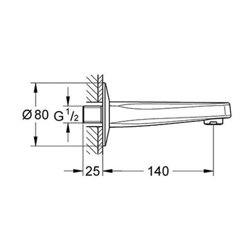 Bau Contemporary Bath Spout | GROHE Online Bath Spout – Grohe Online